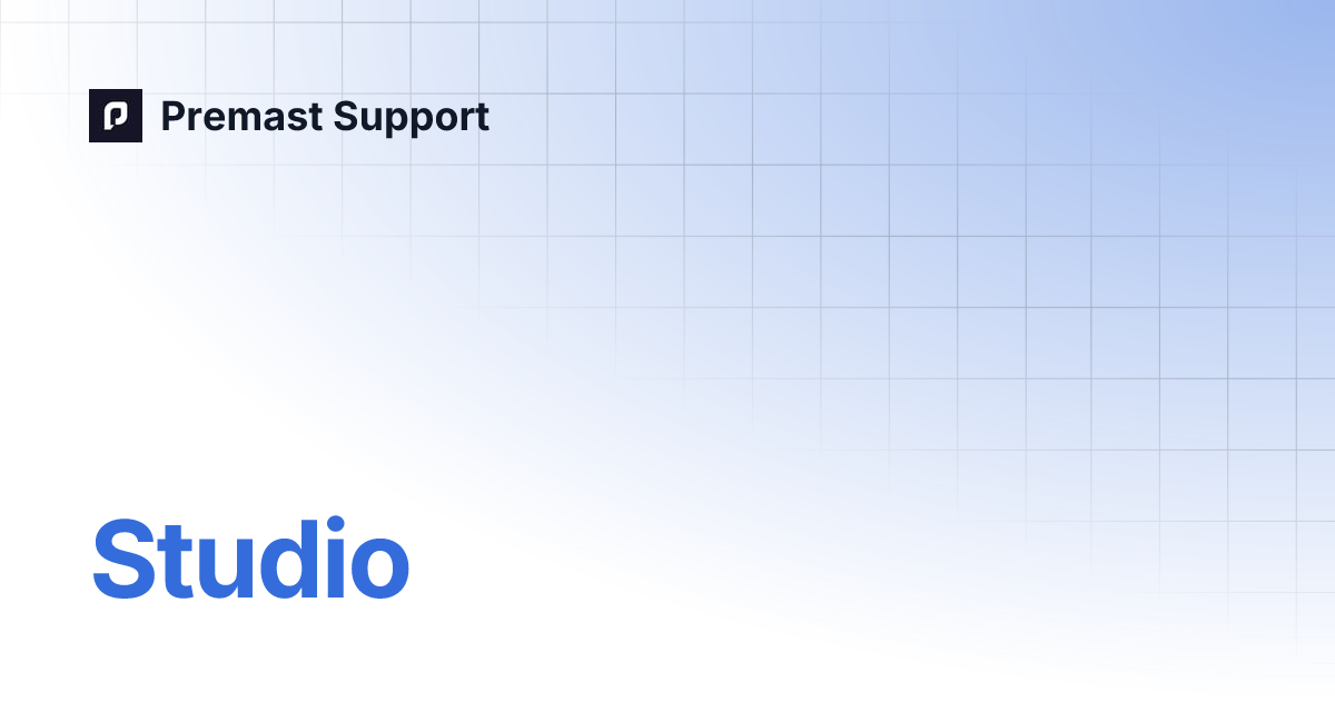 Studio | Premast Support